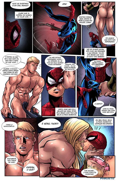 Orgia Gay Thor Capitão América E Homem Aranha Quadrinhos Eroticos