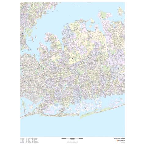 Nassau County New York By Map Sherpa The Map Shop