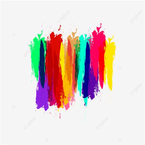 Colección De Pinceladas Acrílicas Pintadas A Mano PNG Pintado A Mano
