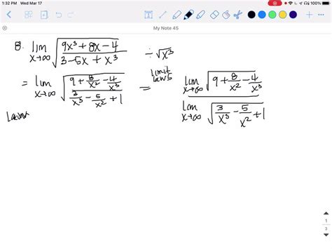 solved 7 8 evaluate the limit and justify each step by indicating the appropriate properties of