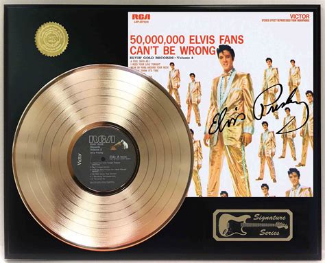 Elvis Presley 50000000 Fans Can T Be Wrong Gold LP Record Signature