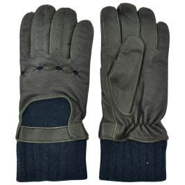 KITON Green Leather Deerskin Cashmere Gloves IsuiT