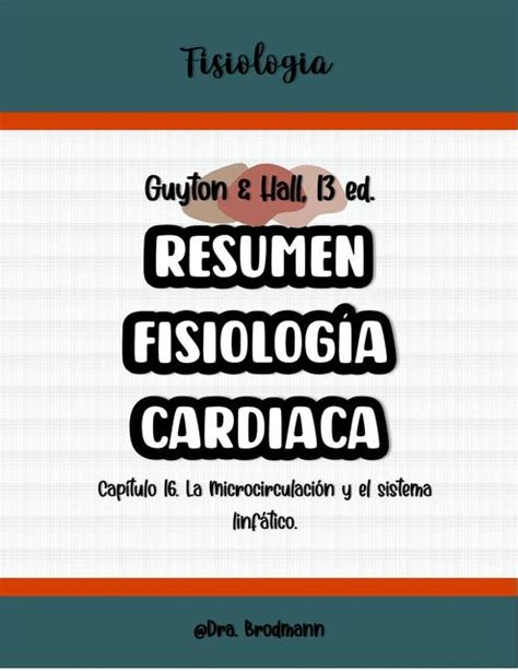 La Microcirculaci N Y El Sistema Linf Tico Dra Brodmann Udocz