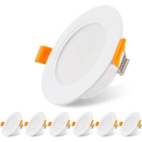 Lot De 6 Spots Encastrables LED Ultra Plats 230 V 5 W Plafonnier