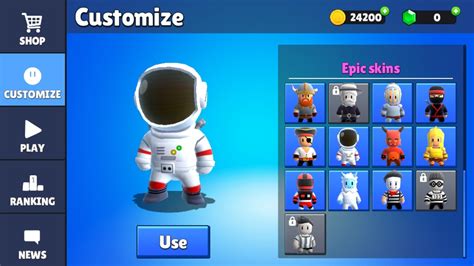 Stumble Guys Astronaut Skins