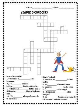 Crucigramas De Verbos Spanish Verbs Crossword Puzzles Crossword