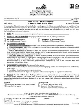 Fillable Online Buyer Agency Agreement Brl Form Fax Email Print