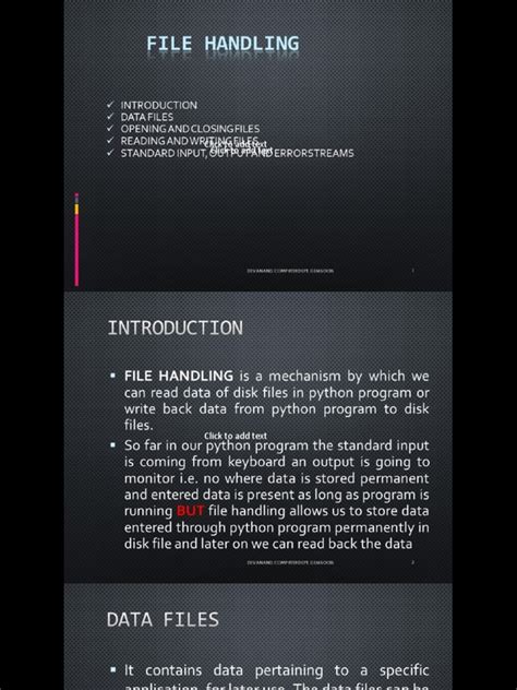 file handling text files pdf