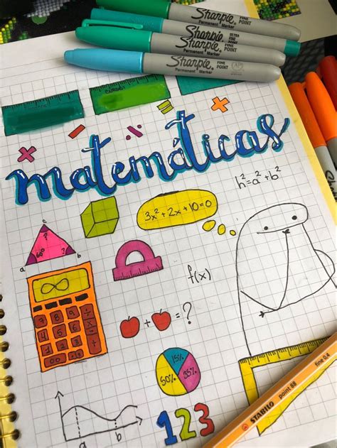 portada cuaderno matemáticas Portadas de matematicas Caratulas de