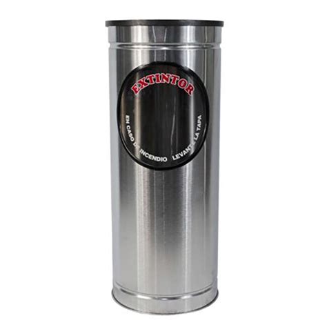Porta extintor Cilíndrico Acero Inoxidable para Extintor de PQS VELTA