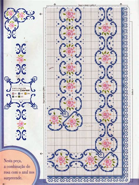 PONTO CRUZ GRÁFICOS PARA TOALHAS DE MESA