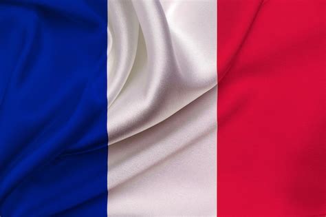 Bandeira da frança ilustração 3d da bandeira da frança acenando Foto
