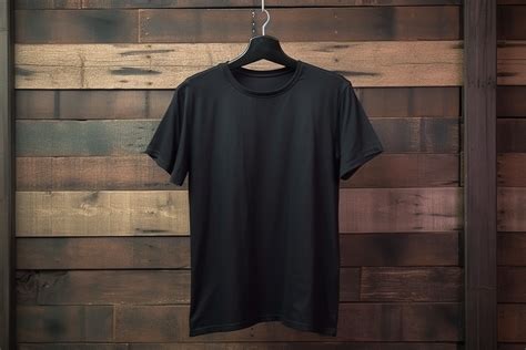 Plain Black T Shirt Front And Back
