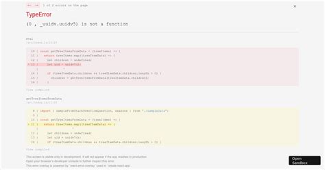 typescript data driven treeview forked codesandbox