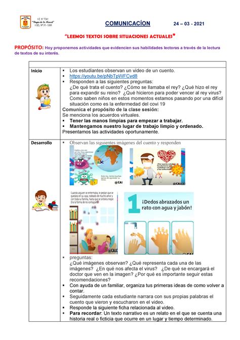 Aprendo En Casa Comunicac On Leemos Textos