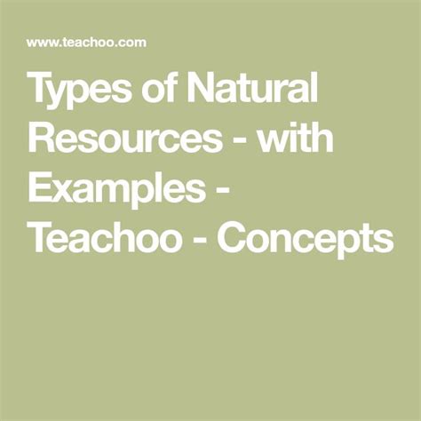 Types Of Natural Resources With Examples Teachoo Concepts