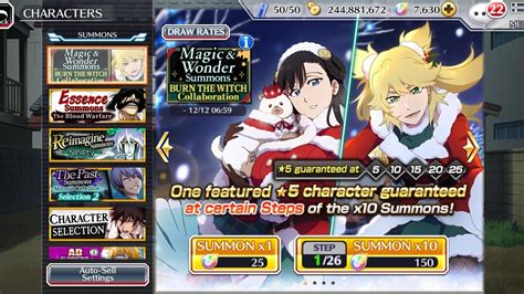 Bleach Brave Soul Magi Wonder Summon Burn The Witch Collaboration 7