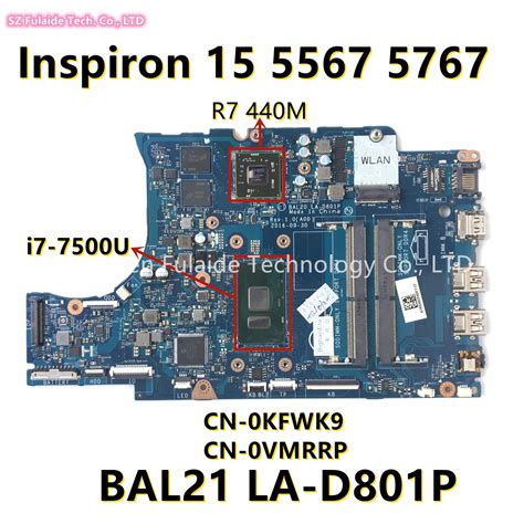 Bal La D P For Dell Inspiron Laptop Motherboard With I