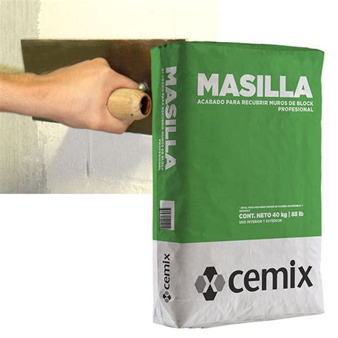MASILLA Cemix Estuco Para Recubrir Muros De Block Y Barro Block