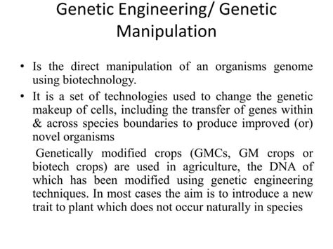 Plant Genetic Engineering Basic Steps Advantages And Disadvantages PPT