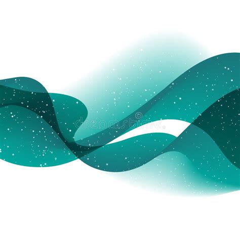 Fondo Abstracto Del Vector Con La Onda Lisa Azul Del Color Ilustración