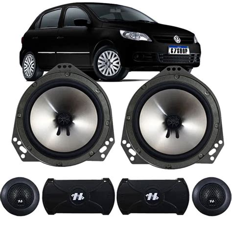 Kit Auto Falante 2 Vias Hurricane Volkswagen Gol G5 6 Polegadas Q6 2