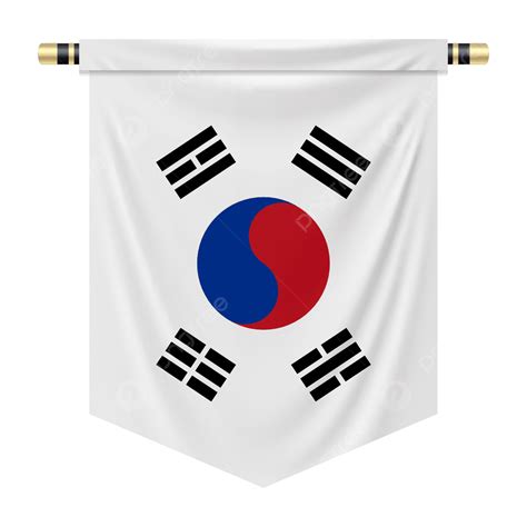 Pennant With The National Flag Of South Korea National Flag South