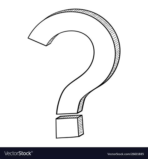 Question Mark Hand Drawn Sketch Royalty Free Vector Image
