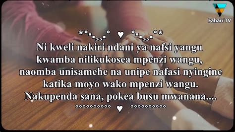 MESEJI SMS ZENYE HISIA KWA MPENZI WAKO YouTube