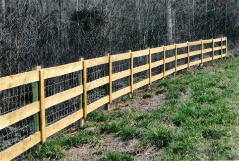 How To Build A Rail Wood Fence With Wire Builders Villa