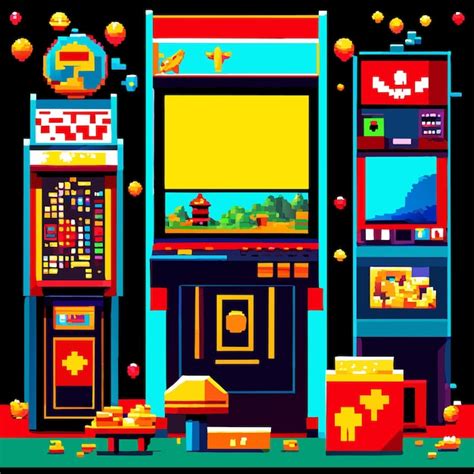 Premium Vector Arcade Game World And Pixel Scene