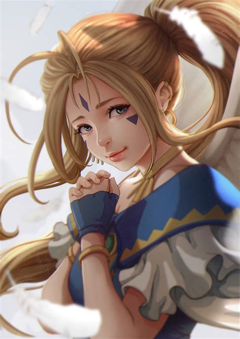 Blond Hair Ponytail Hands Crossed 2D Belldandy Anime Girls
