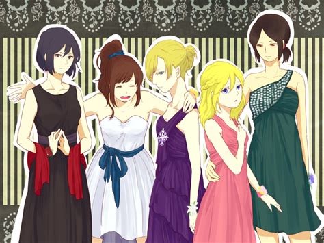 Mikasa Ackerman Christa Renz Ymir Annie Leonhardt And Sasha Braus Shingeki No Kyojin Drawn