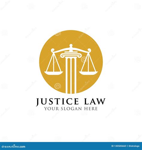 Plantilla Del Diseño Del Logotipo De La Ley De La Justicia Diseño Del