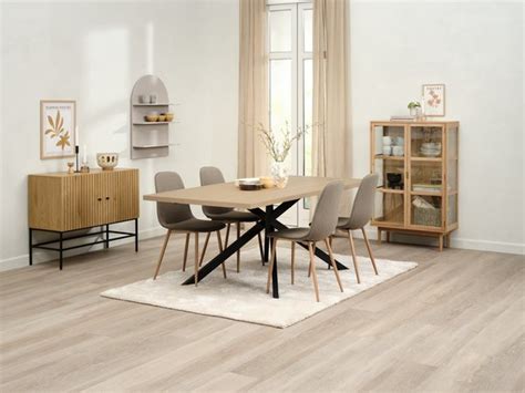 NORTOFT L200 Tafel Eiken 4 BISTRUP Stoelen Olijf JYSK