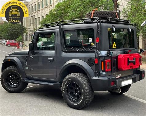 New Mahindra Thar Customised With A Rally Style Full Body Rack