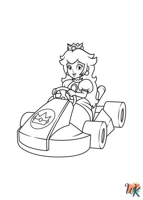 Coloriage Princesse Peach à imprimer gratuit pour fans