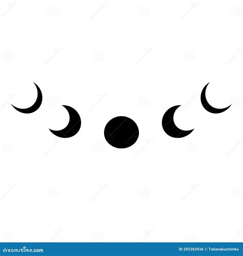 Logo Della Fase Lunare Simbolo Di Luna Semplice Icona Isolata