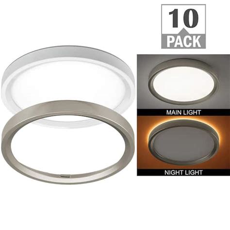 Commercial Electric 11 In Adjust Color Temp LED Flush Mount Ceiling