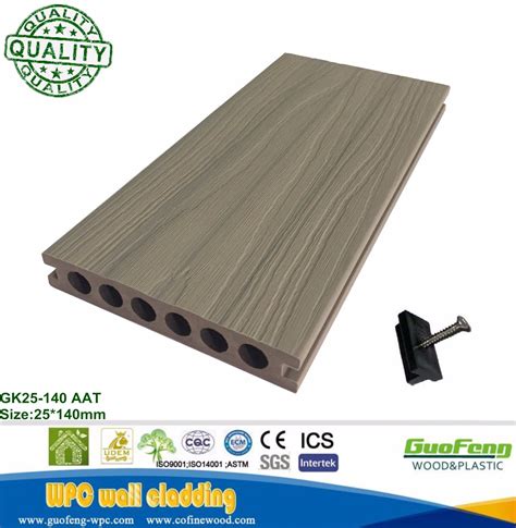 China Anti Slip Engineered Flooring Capped WPC Co Extruded Decking For