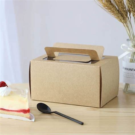 Great Cake Box Cake Box With Window Kraft Cake Box With Handle Cake