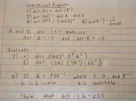solved determinant properties det a det a t det ab