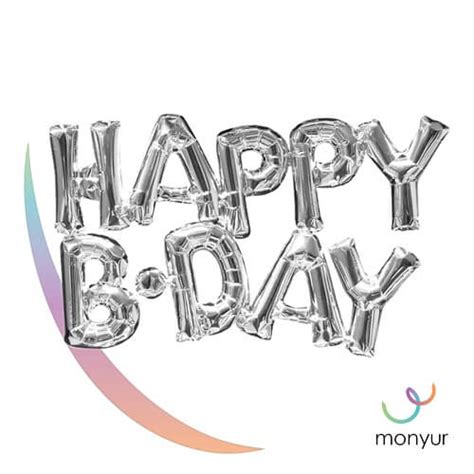 1 Letrero De Globos Happy Birthday Plata Aire Monyur