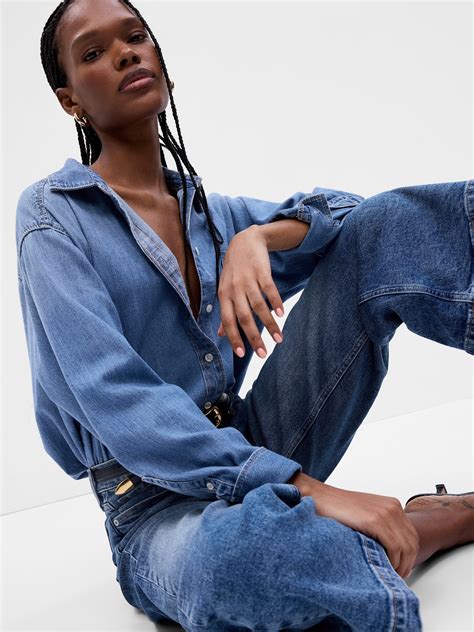 High Rise Stride Wide Leg Ankle Jeans With Washwell Gap