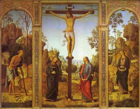 Stampe Di Qualità Del Museo La crocifissione con la Vergine San