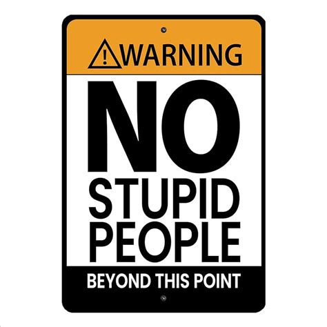 Amazon Warning No Stupid People Metal Signs Vintage Wall Art 8