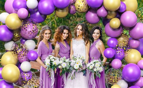 Arche Ballon Anniversaire Cybbo Guirlande De Ballon Violet Or 125Pcs