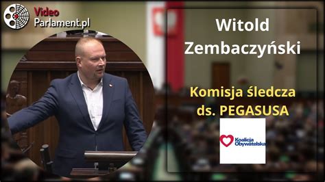 Witold Zembaczyński Komisja Śledcza ws Pegasusa YouTube