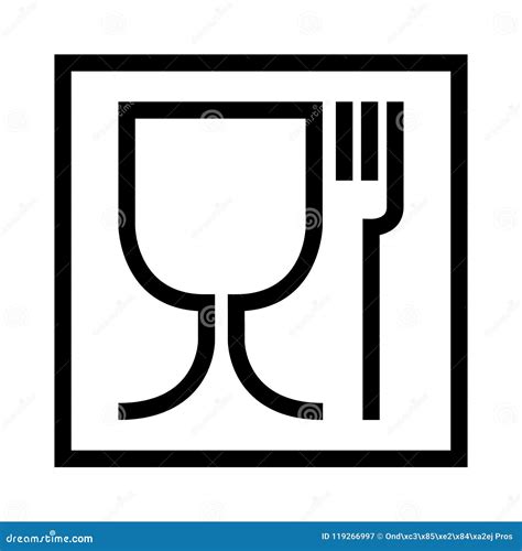 Voedsel Veilig Symbool Het Internationale Pictogram Voor Voedsel Veilig