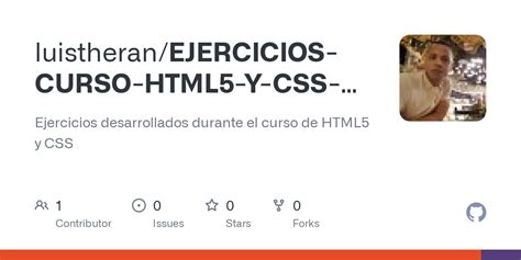Github Luistheran Ejercicios Curso Html Y Css De Openbootcamp